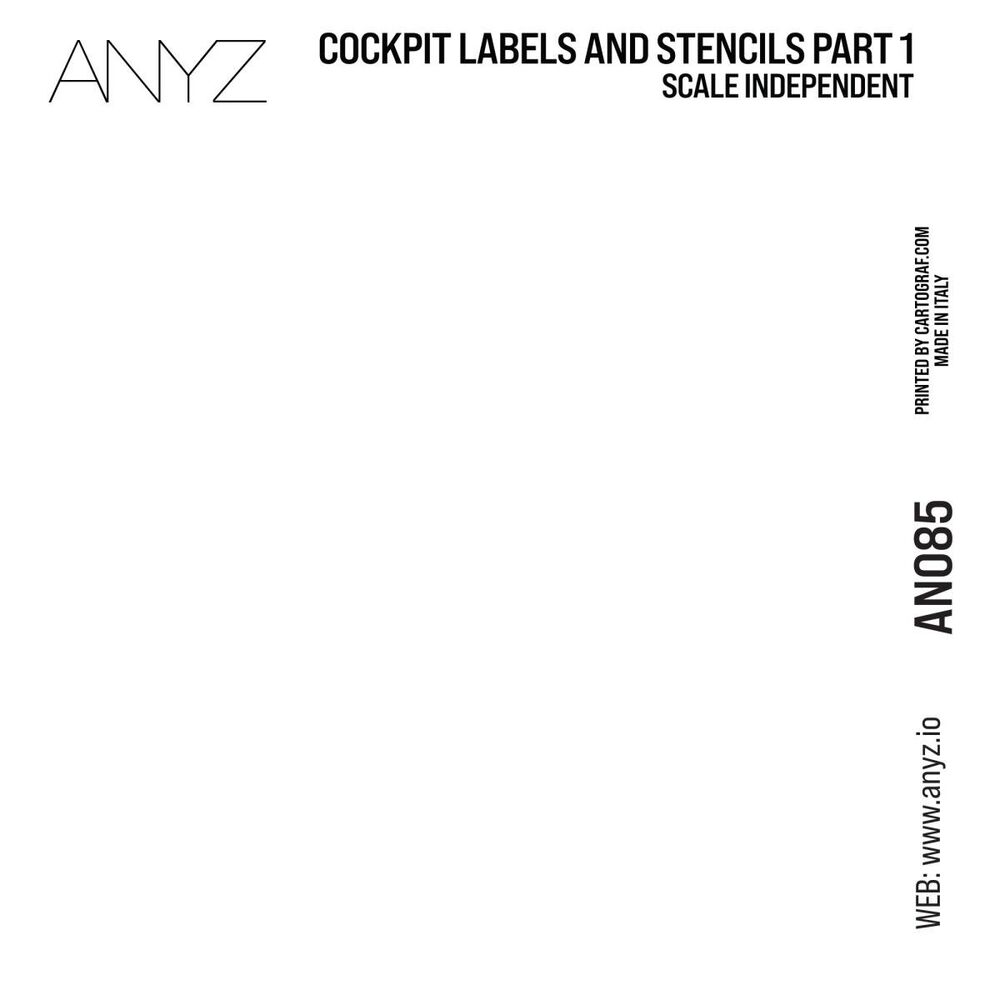 Cockpit Labels and Stencils Part 1 (Scale Independent)