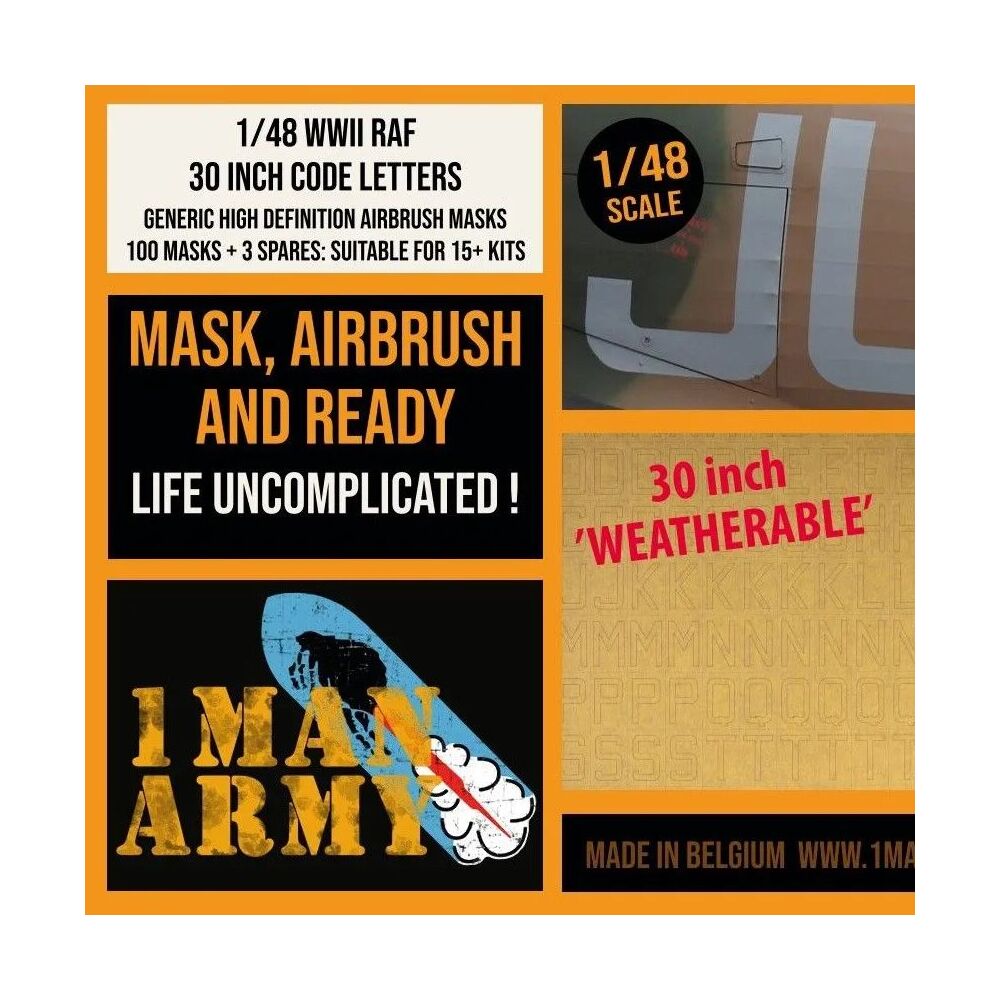 WWII RAF 30 Inch Code Letters