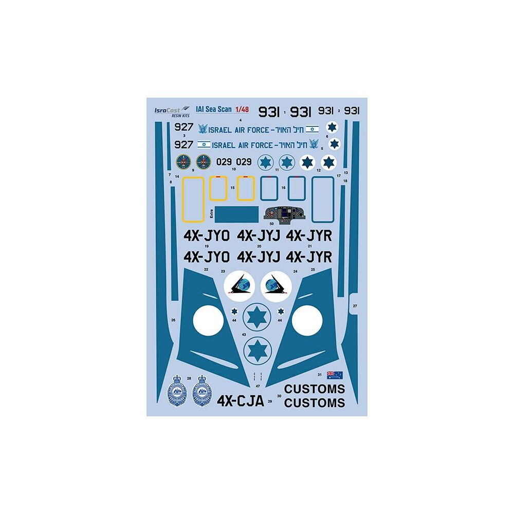 IAI Seascan 1124N IsraDecal Studio IDM-48105 1:48