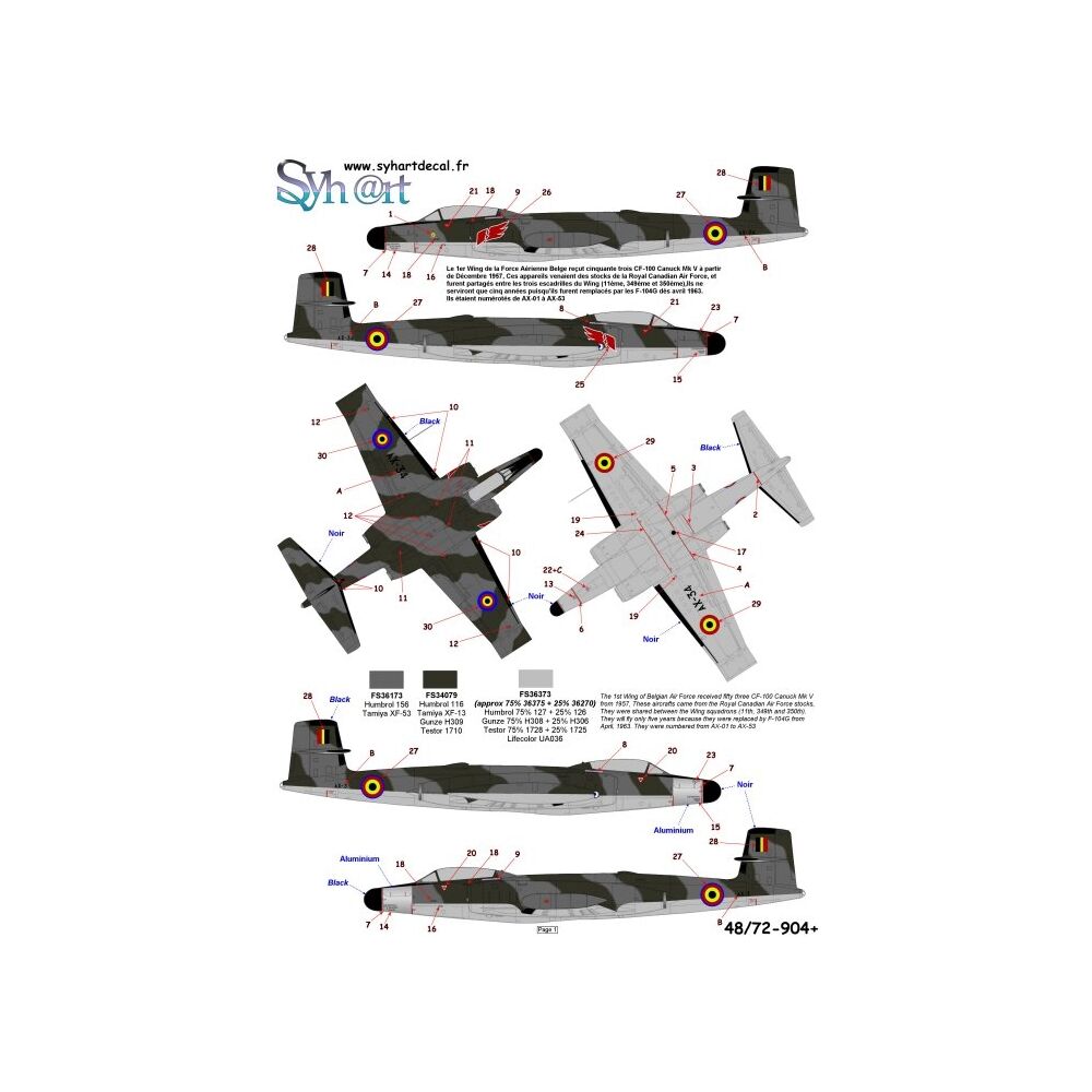 CF-100 Canuck & TF/F-104G Starfighter 350Sqn