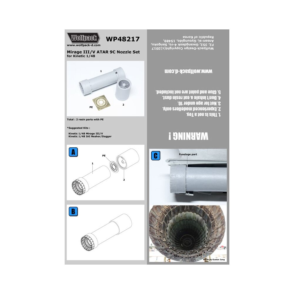 ATAR 9C engine nozzle set