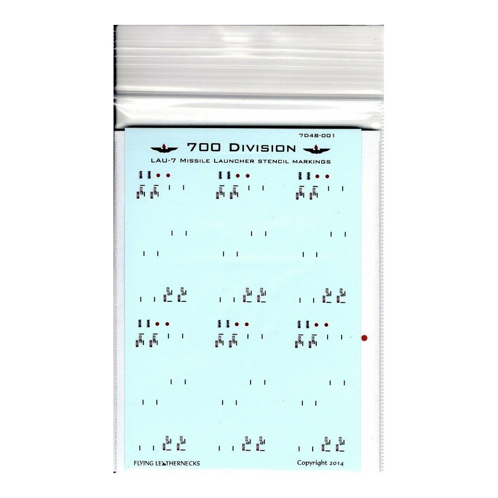 LAU-7 missile launcher stencil data