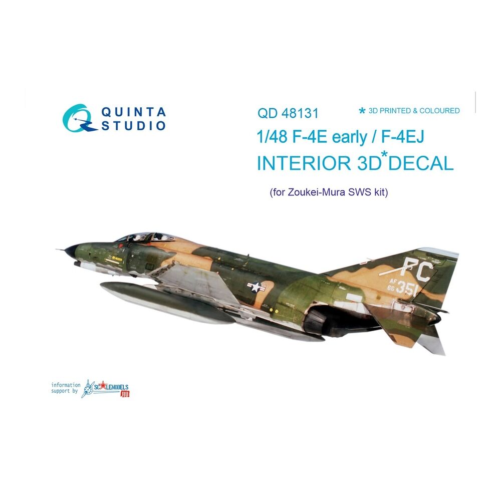 F-4E early/F-4EJ 3D-Printed & coloured Interior on decal paper