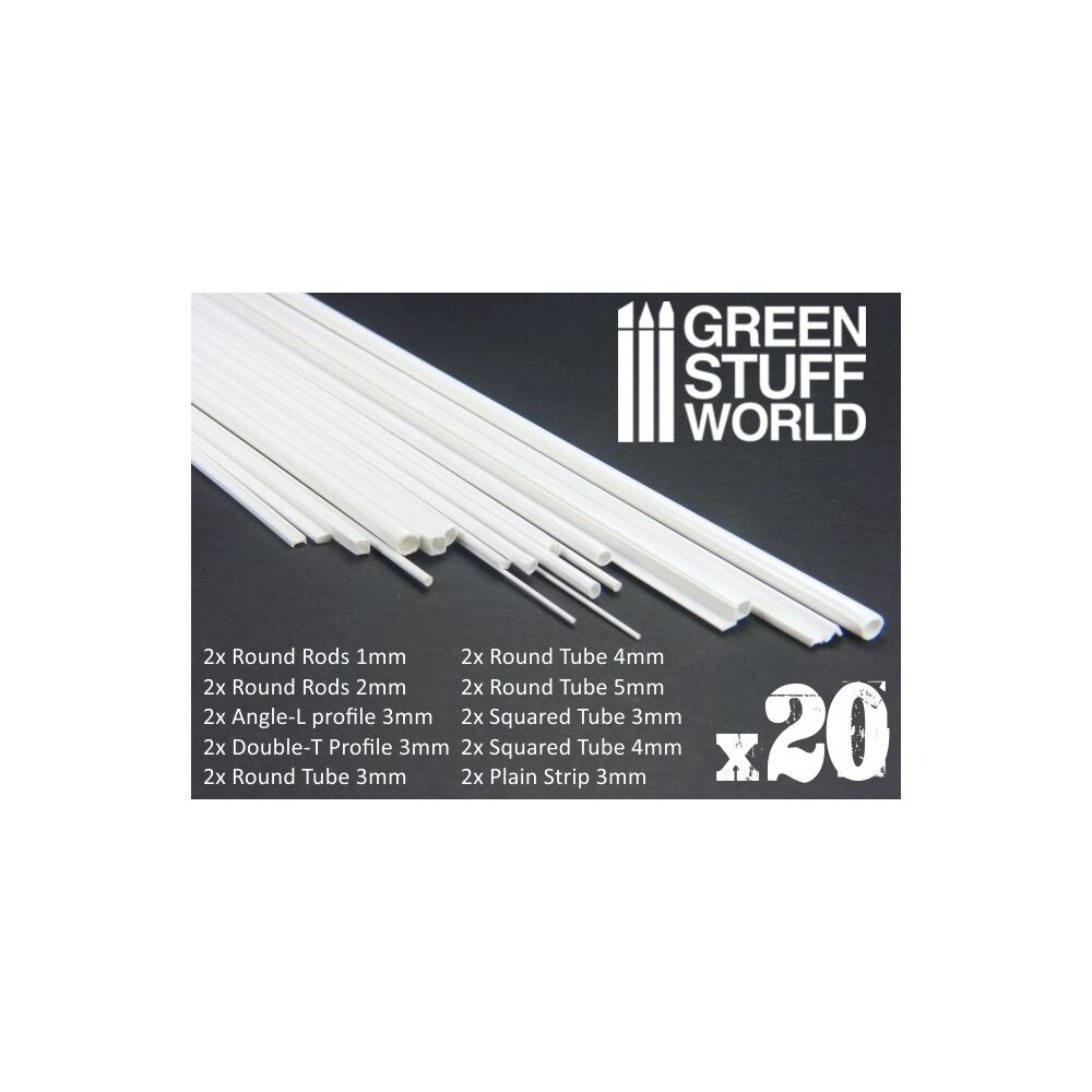 ABS Plasticard - Profile - 20x Variety Pack