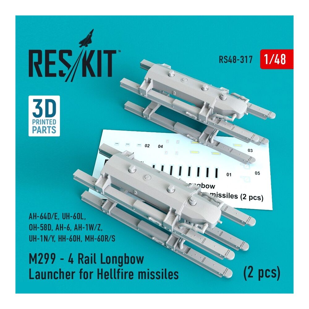 M299 - 4 Rail Longbow Launcher for Hellfire missiles (2 pcs)