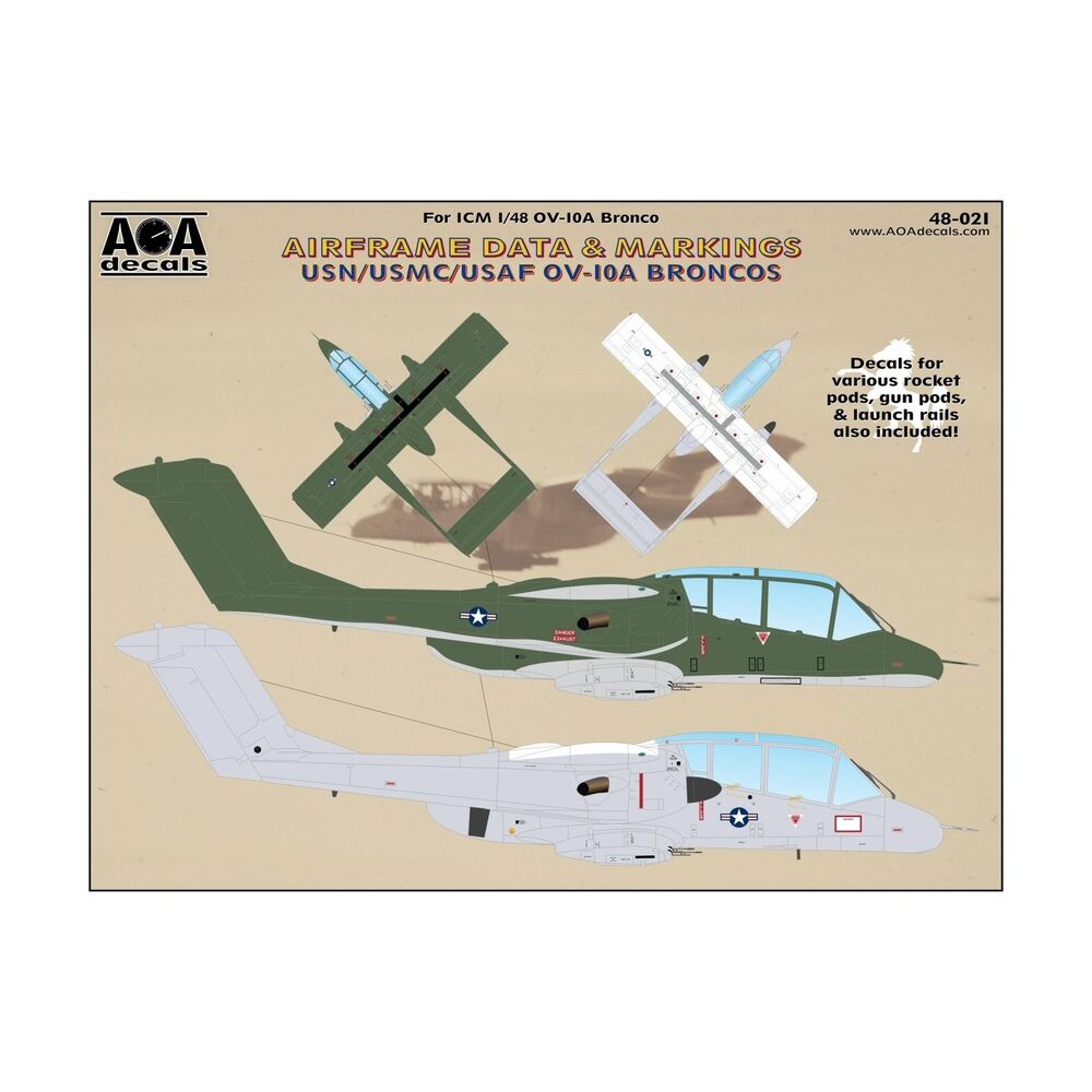 USAF/USN/USMC OV-10A Bronco Airframe Data & Markings