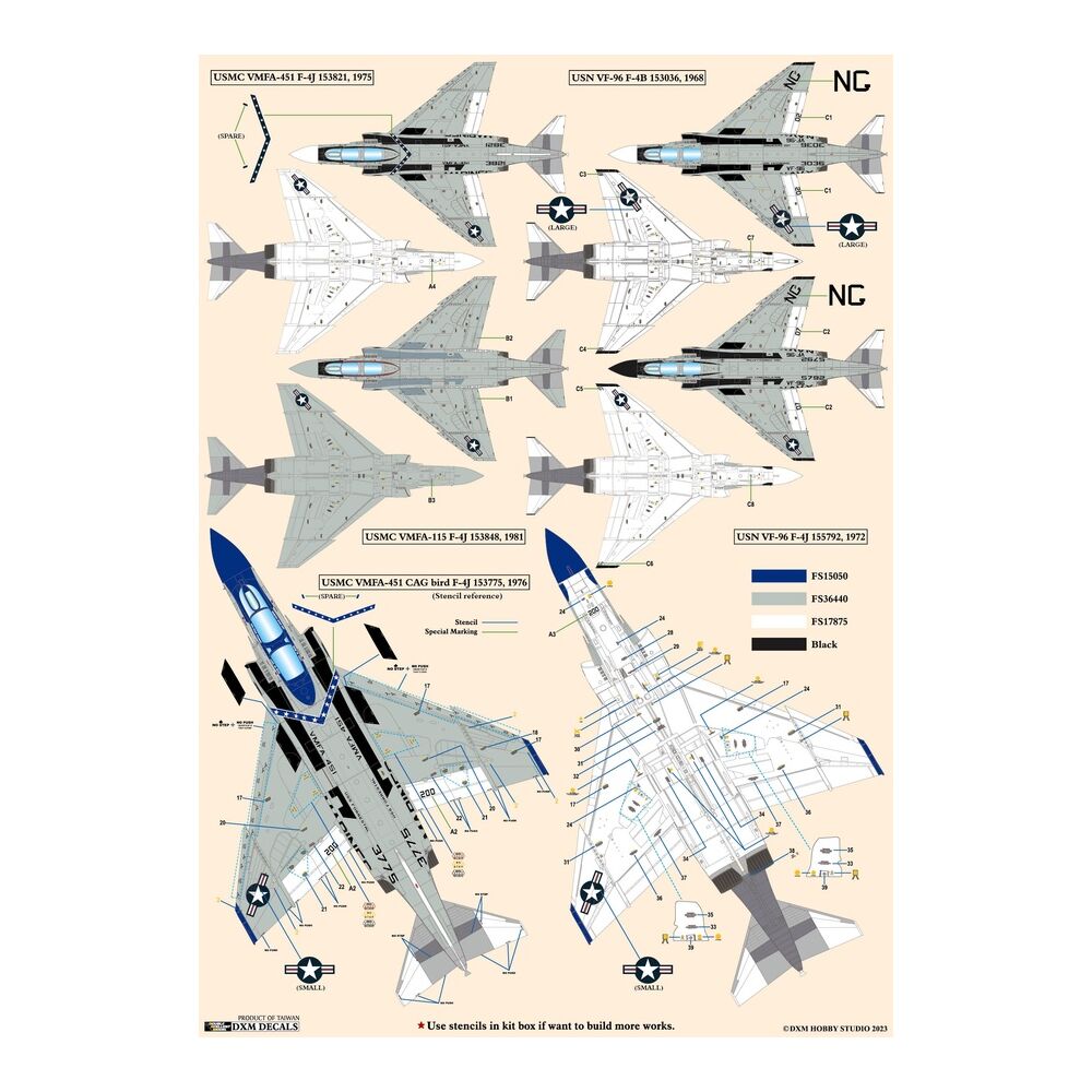 USMC/USN F-4B/J VMFA-451/115/VF-96 Phantom Collection #4