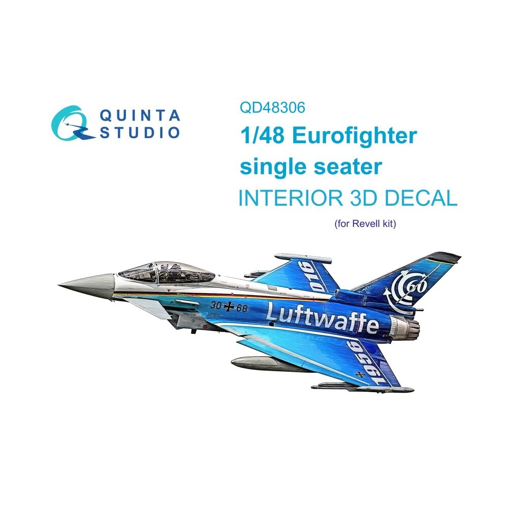 Eurofighter single seater 3D-Printed & coloured Interior on decal paper