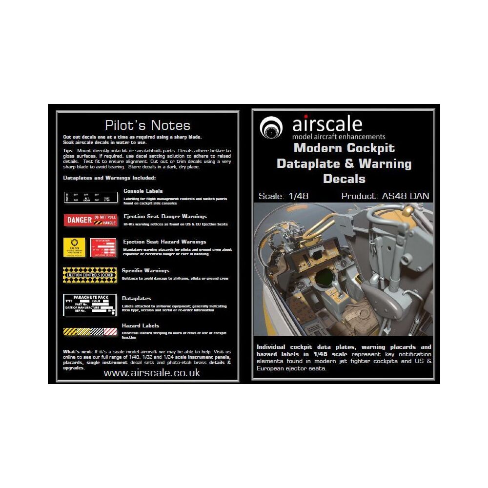 Modern Jet Warnings & Placards