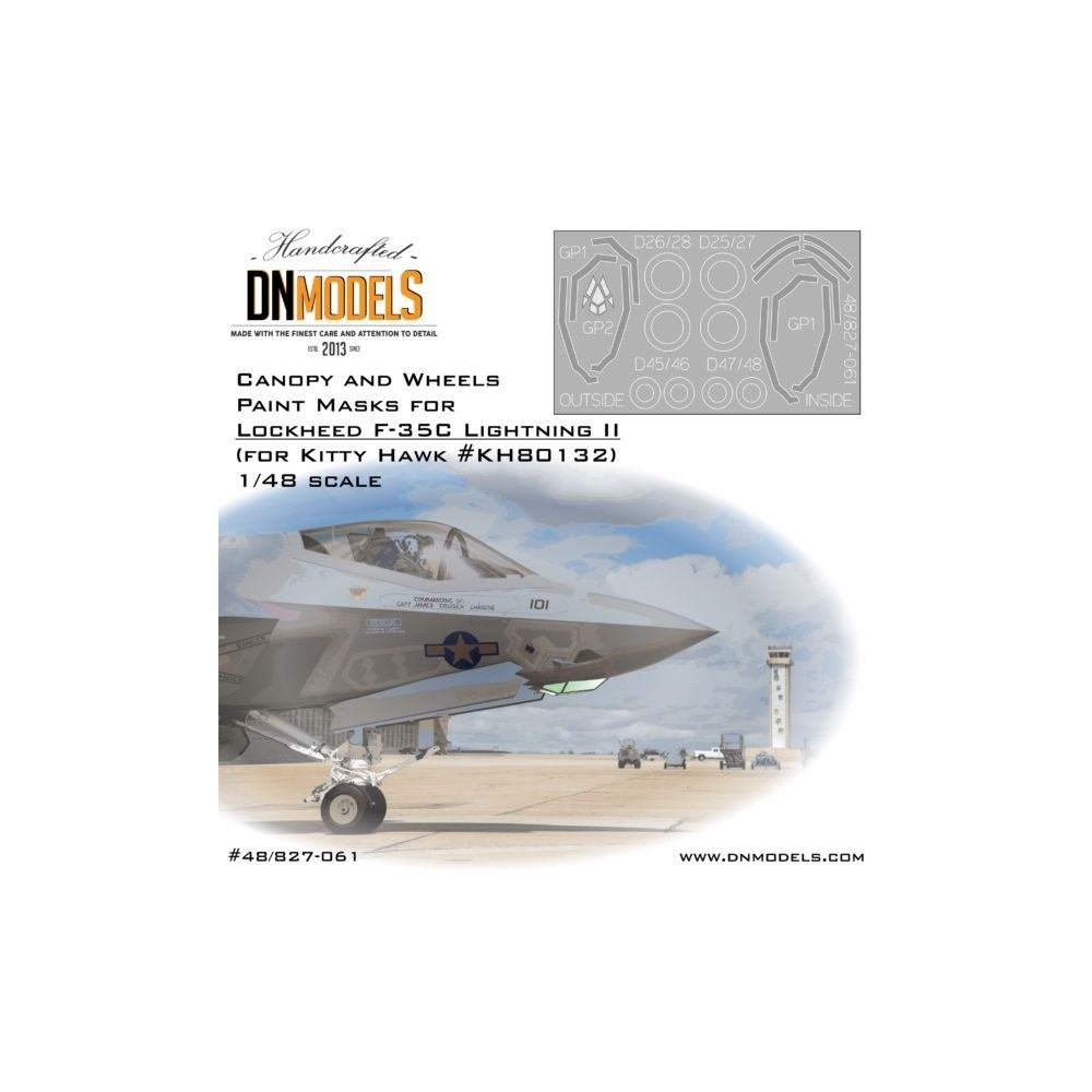 F-35C canopy, wheels & EOTS paint mask set