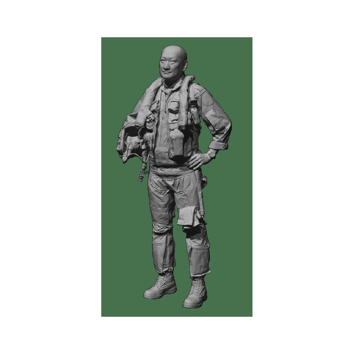 F-15 / F-16 pilot standing 1, 90s-early 2000s era, HGU-55 helmet under ...