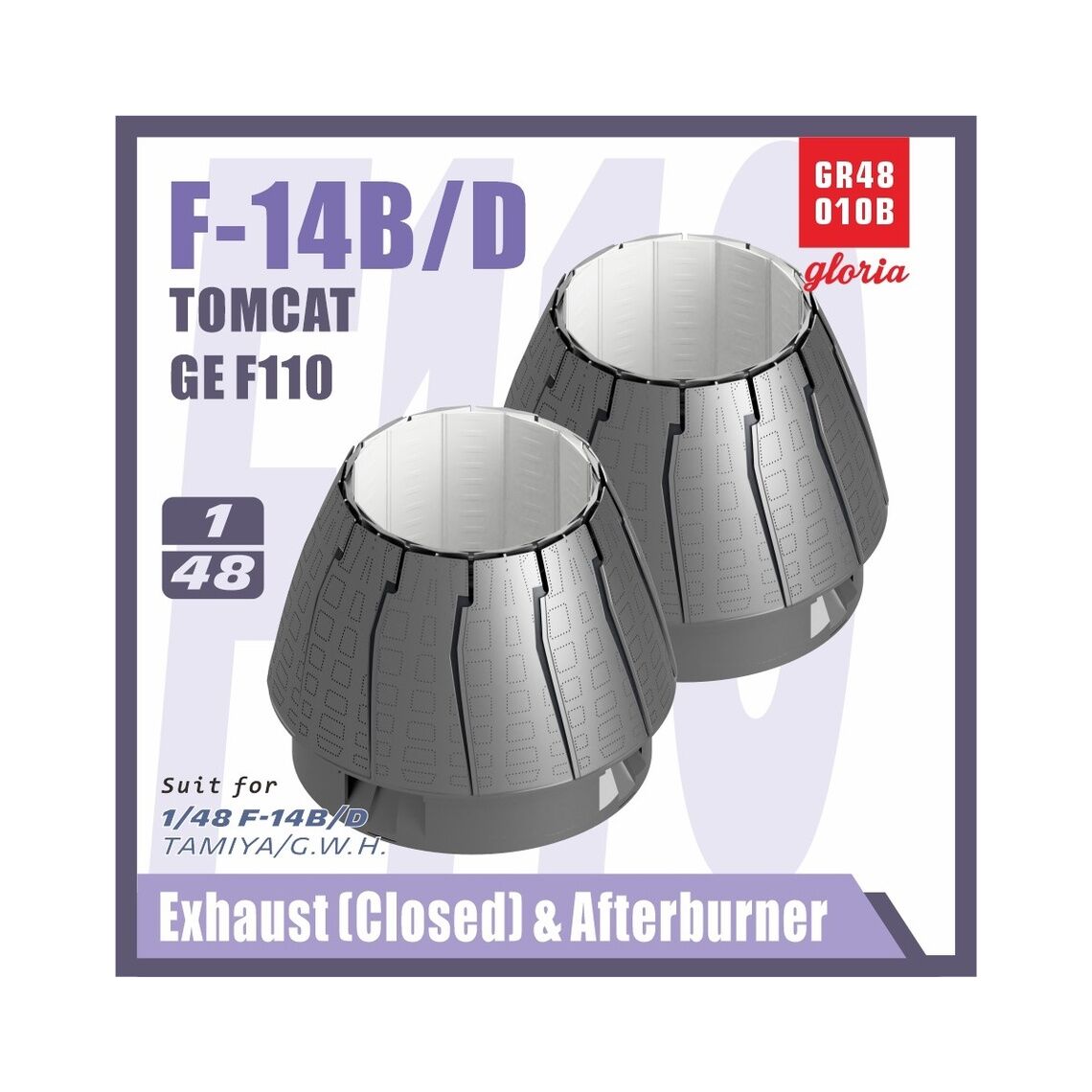 F-14B/D F110-GE-400 exhaust nozzle & afterburner (closed)