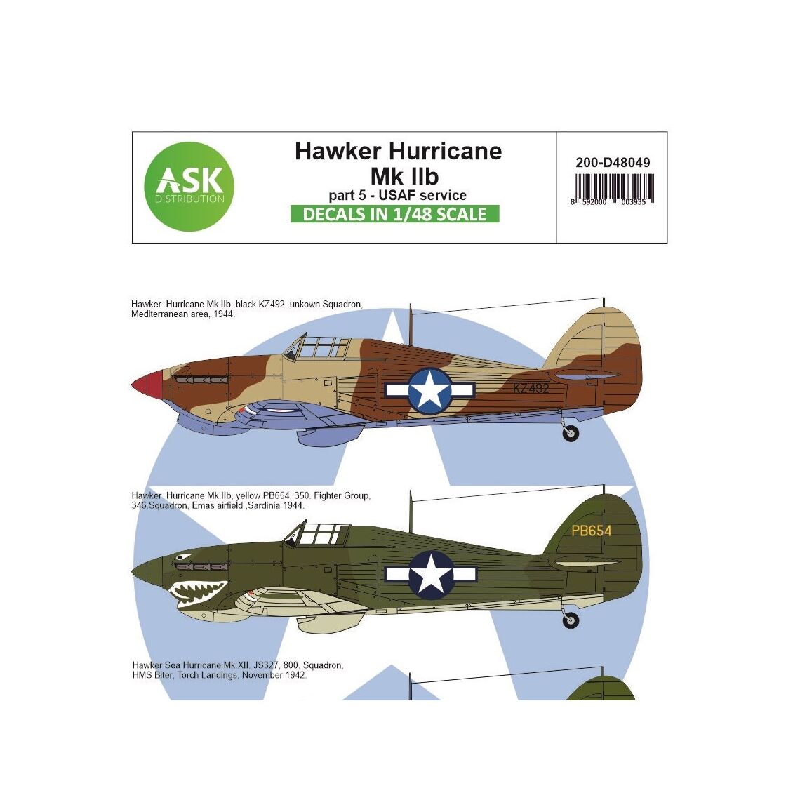 Hawker Hurricane Mk.IIB part 5 - USAAF service