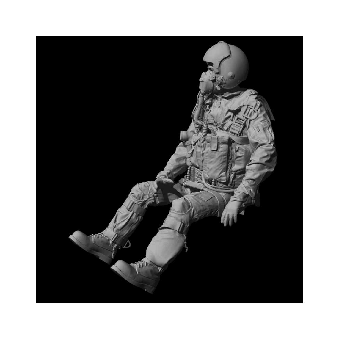 US Navy pilot, 1969-late 70s era with APH-6A/MS22001, seated 9, visor ...