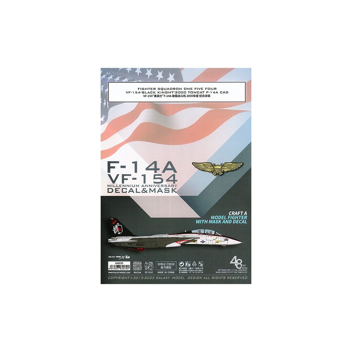 F-14A VF-154 ''Millenium Anniversary'' decal & mask