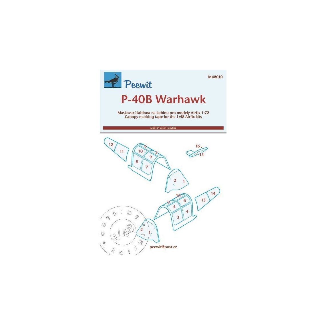 P-40B Warhawk canopy mask