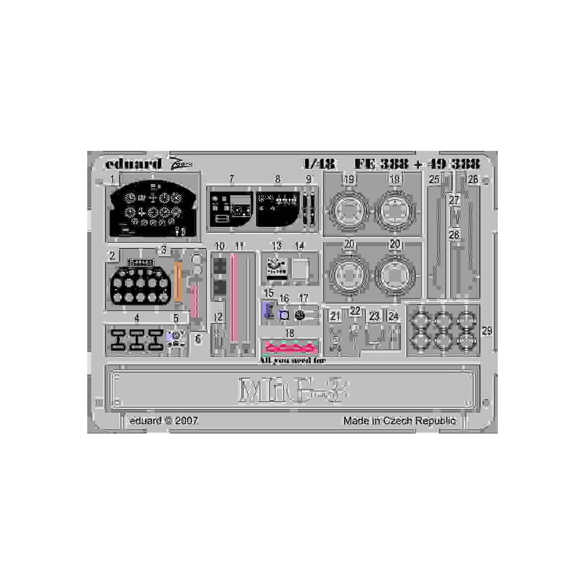 MiG-3 cockpit detail set
