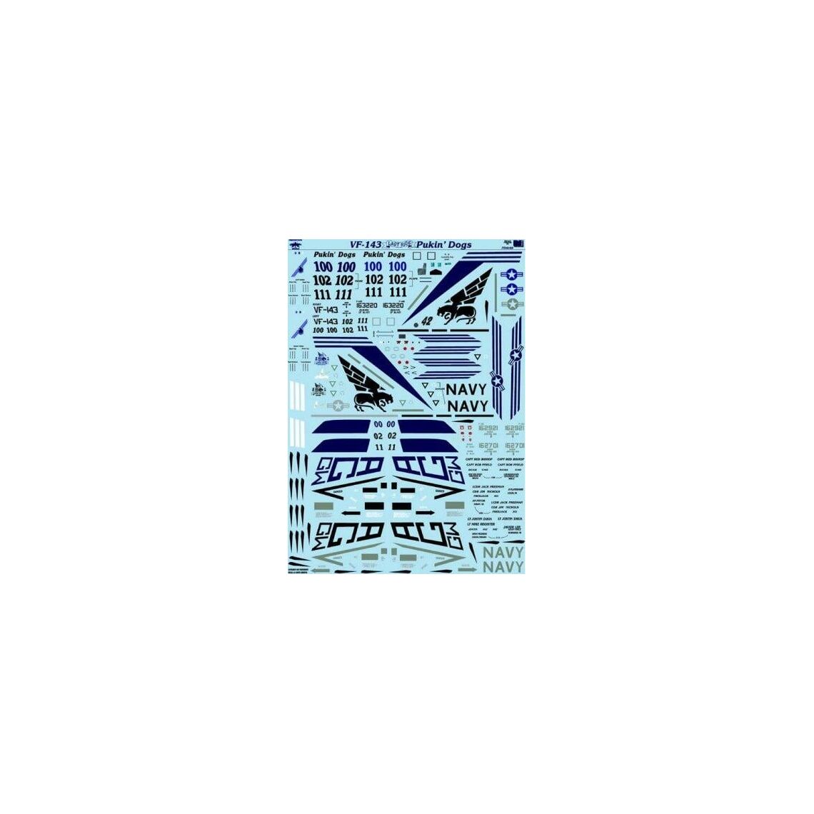 F-14B Pukin' Dogs Fightertown Decals 48003 1:48