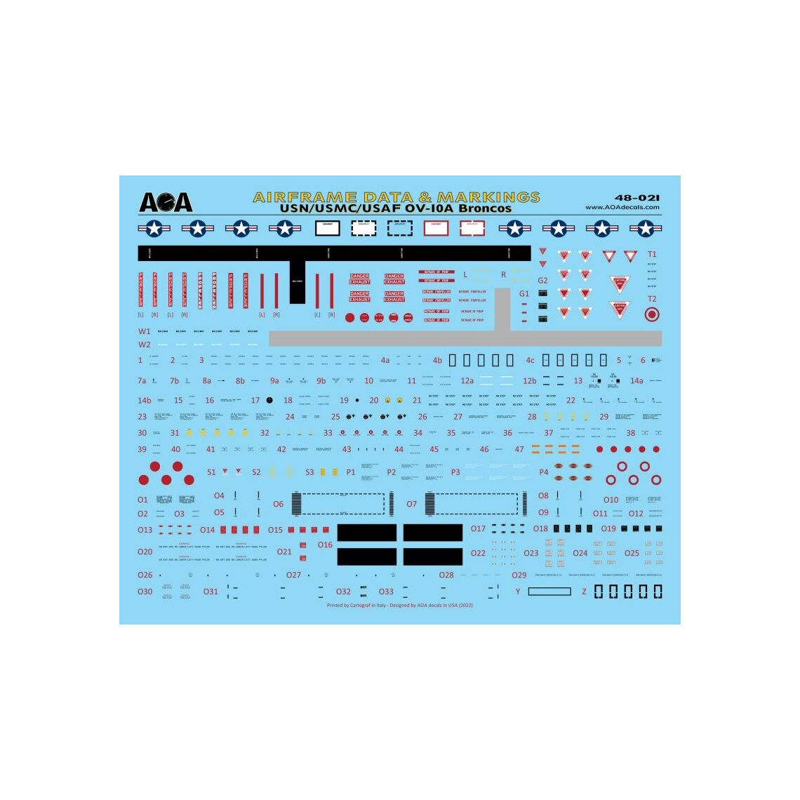 USAF/USN/USMC OV-10A Bronco Airframe Data & Markings