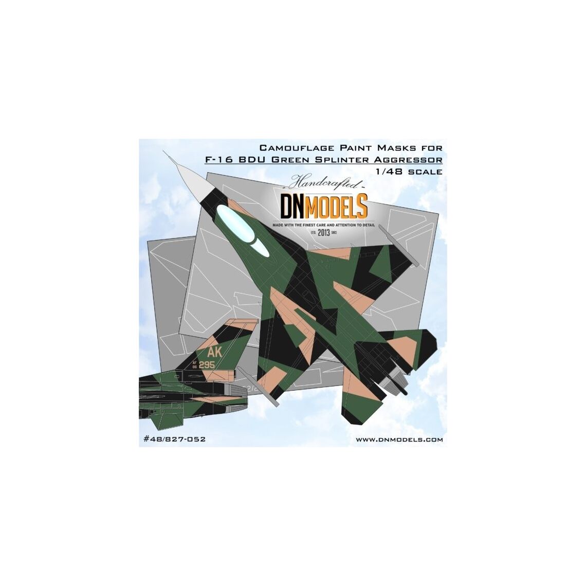 F-16C BDU Green Splinter Aggressor camouflage paint masks