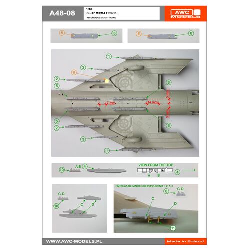 Su–17/22 M3/M4 Fitter K Pylon set