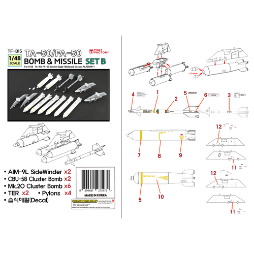 TA-50/FA-50 Missile & bomb set B