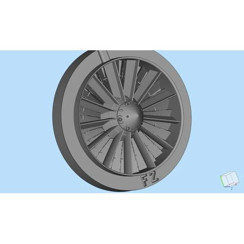 F-2A/B GE F110-129 Engine fan highly detailed