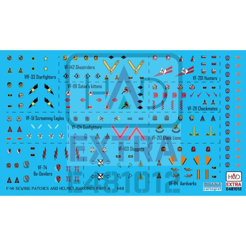 Decals :: F-14 Patches and helmet markings PART 4 decal sheet