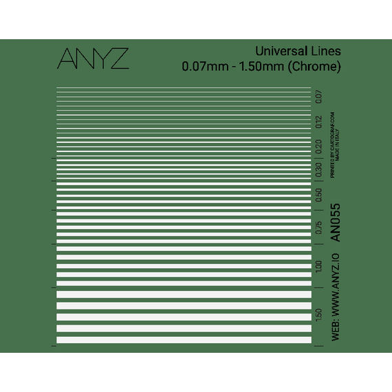 Universal Lines 0.07mm - 1.50mm (Chrome)