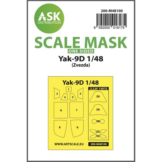 Yak-9D one-sided express mask, self-adhesive, pre-cutted