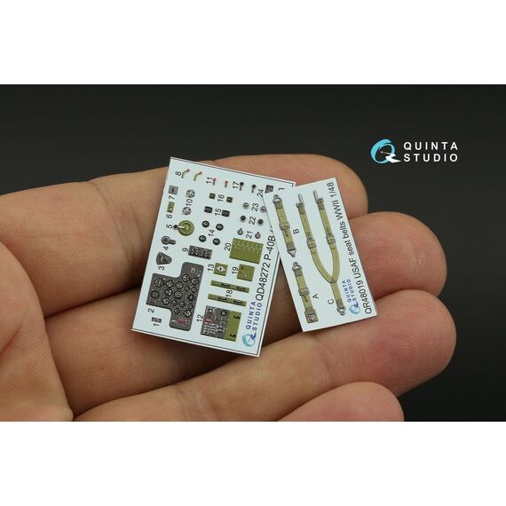 P-40B 3D-Printed & coloured Interior on decal paper