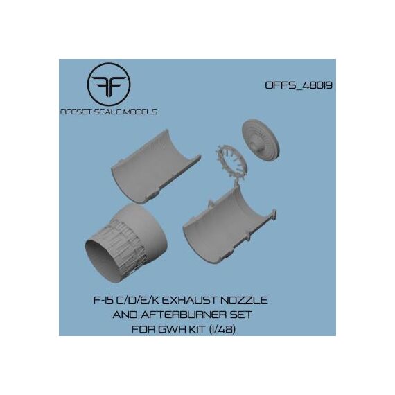 F-15 C/D/E/K exhaust nozzle and afterburner set Offset Scale Models ...