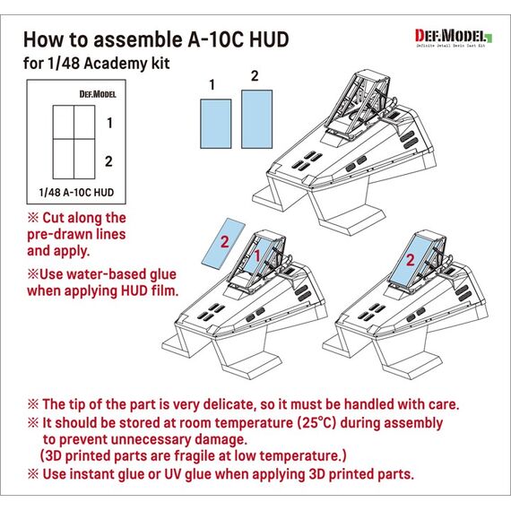 A-10 Thunderbolt Main Instrument Panel w/ HUD set