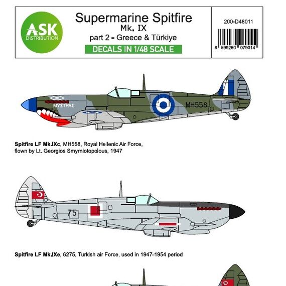 Spitfire Mk.IXc and Mk.IXe part 2 - Greece, Türkiye (limited edition)