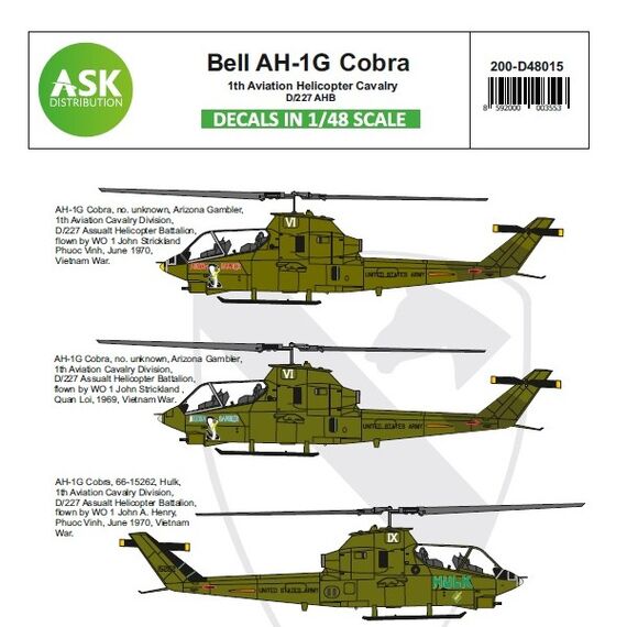 AH-1G Cobra 1th Aviation Helicopter Cavalery D/227 AHB part 1