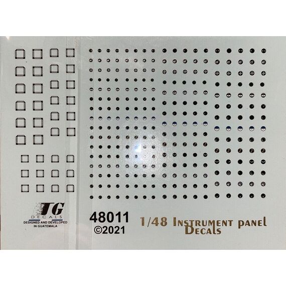 Instrument panel decals (for jets)