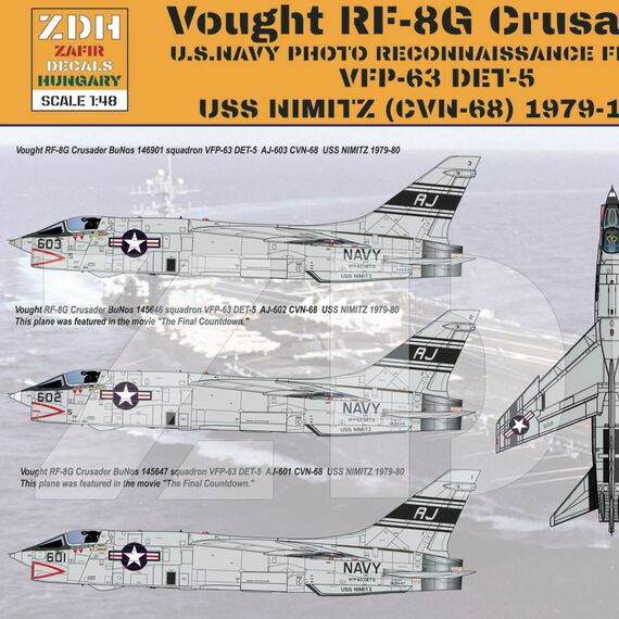 Vought RF-8G Crusader VFP-63 DET-5 CVN-68 1979-80