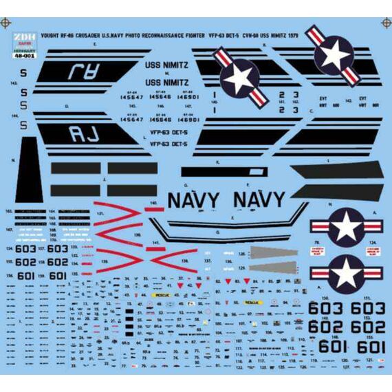 Vought RF-8G Crusader VFP-63 DET-5 CVN-68 1979-80