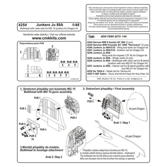 Ju-88A Bulkhead with radio sets for MG 15 position