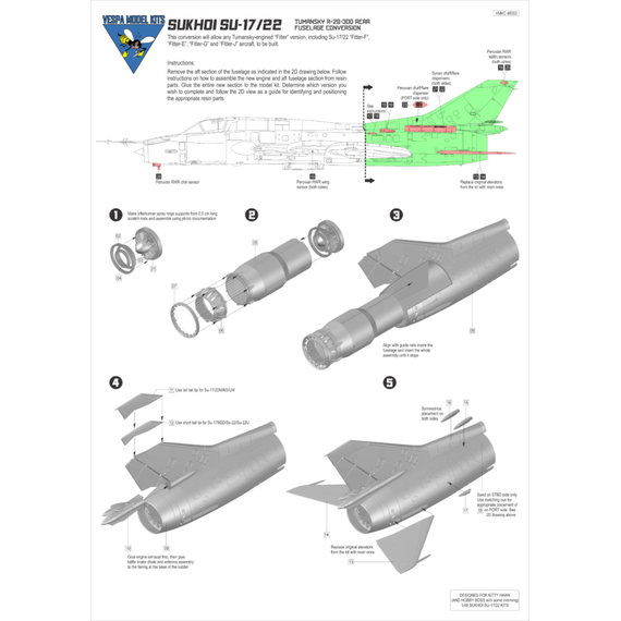 Su-17/22 Tumansky R-29-300 Rear Fuselage Conversion