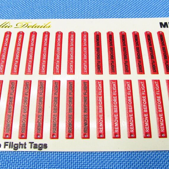 Remove before flight tags