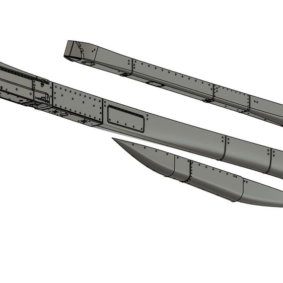 Saab 37 Viggen Wing Pylon set for AJ, AJSH, SH, SK (R7 & V7) LH & RH ...