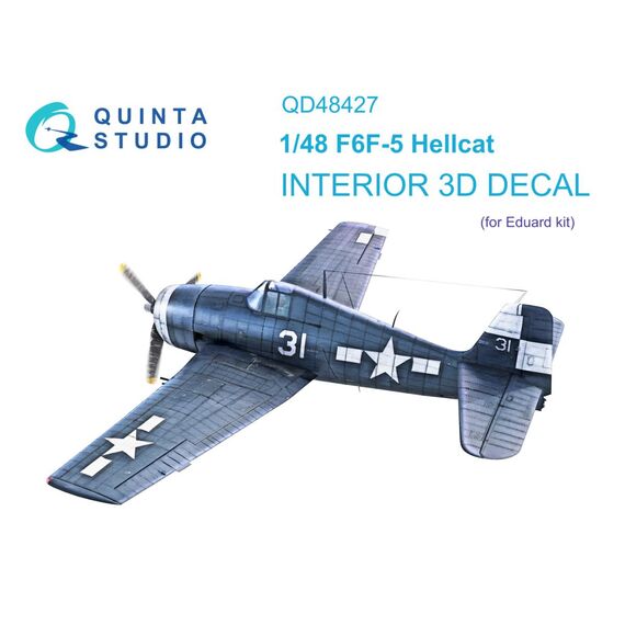 F6F-5 Hellcat 3D-Printed & coloured Interior on decal paper