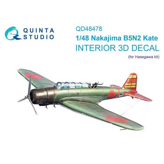 Nakajima B5N2 Kate 3D-Printed & coloured Interior on decal paper
