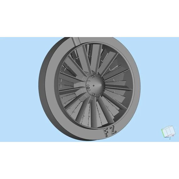 F-16CJ GE F110-129 Engine fan highly detailed