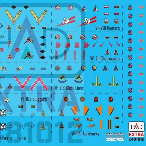 F-14 Patches and helmet markings PART 4 decal sheet