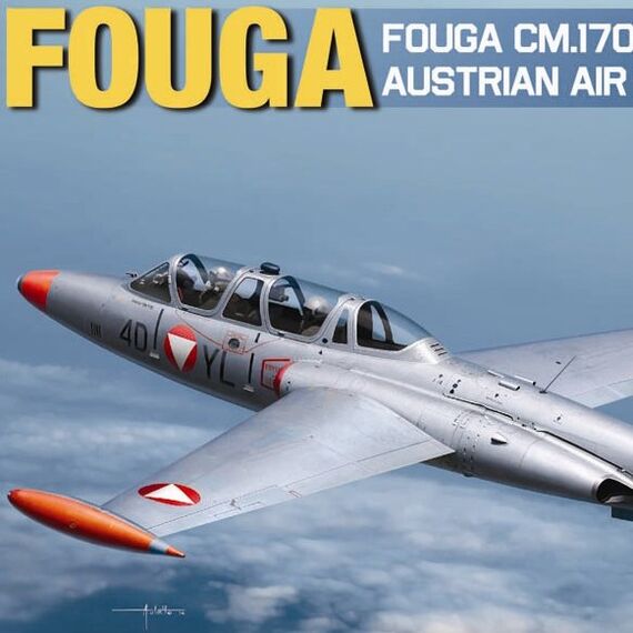 Fouga CM.170R Magister Austrian Air Force Kinetic K48059 1:48