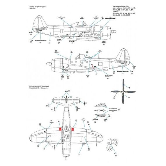 P-47M Thunderbolt decal sheet