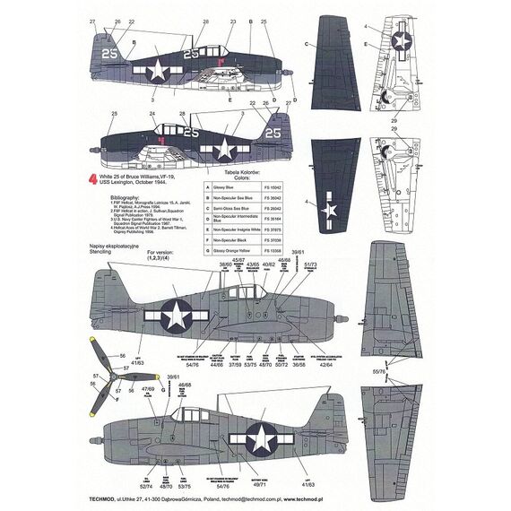 F6F-5 Hellcat decal sheet