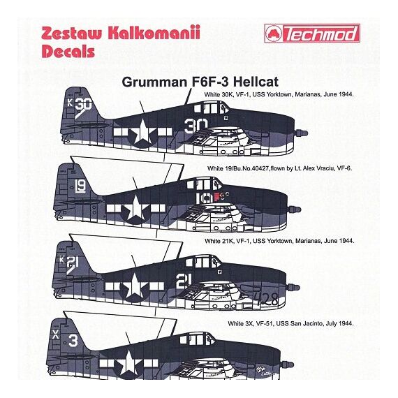 F6F-3 Hellcat decal sheet